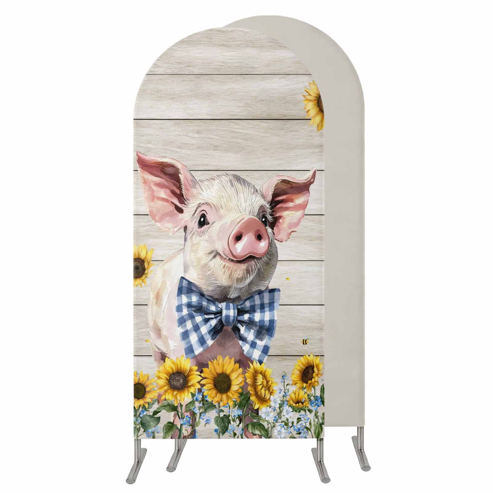 6.6FT Arch Backdrop Covers, Cute Pig Wedding Arch Cover Stretchy ...