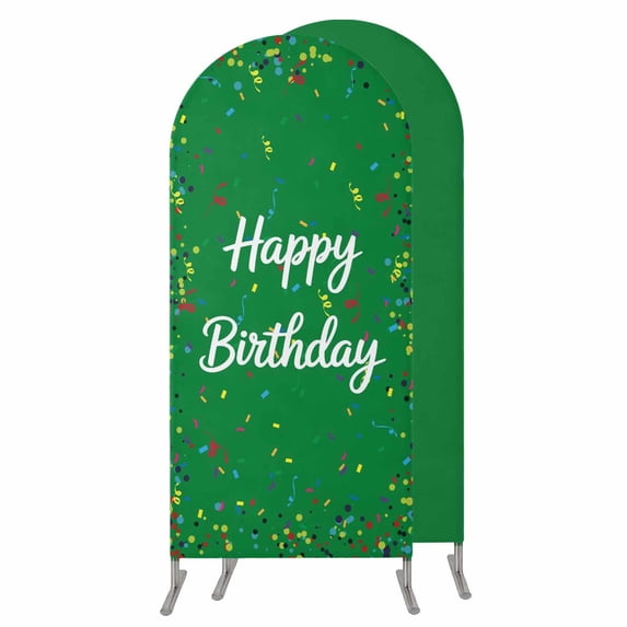 6.6FT Arch Backdrop Covers, Grass Green Birthday Wedding Arch Cover ...