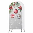 6.6FT Arch Backdrop Covers, Gray Christmas Balls Wedding Arch Cover ...