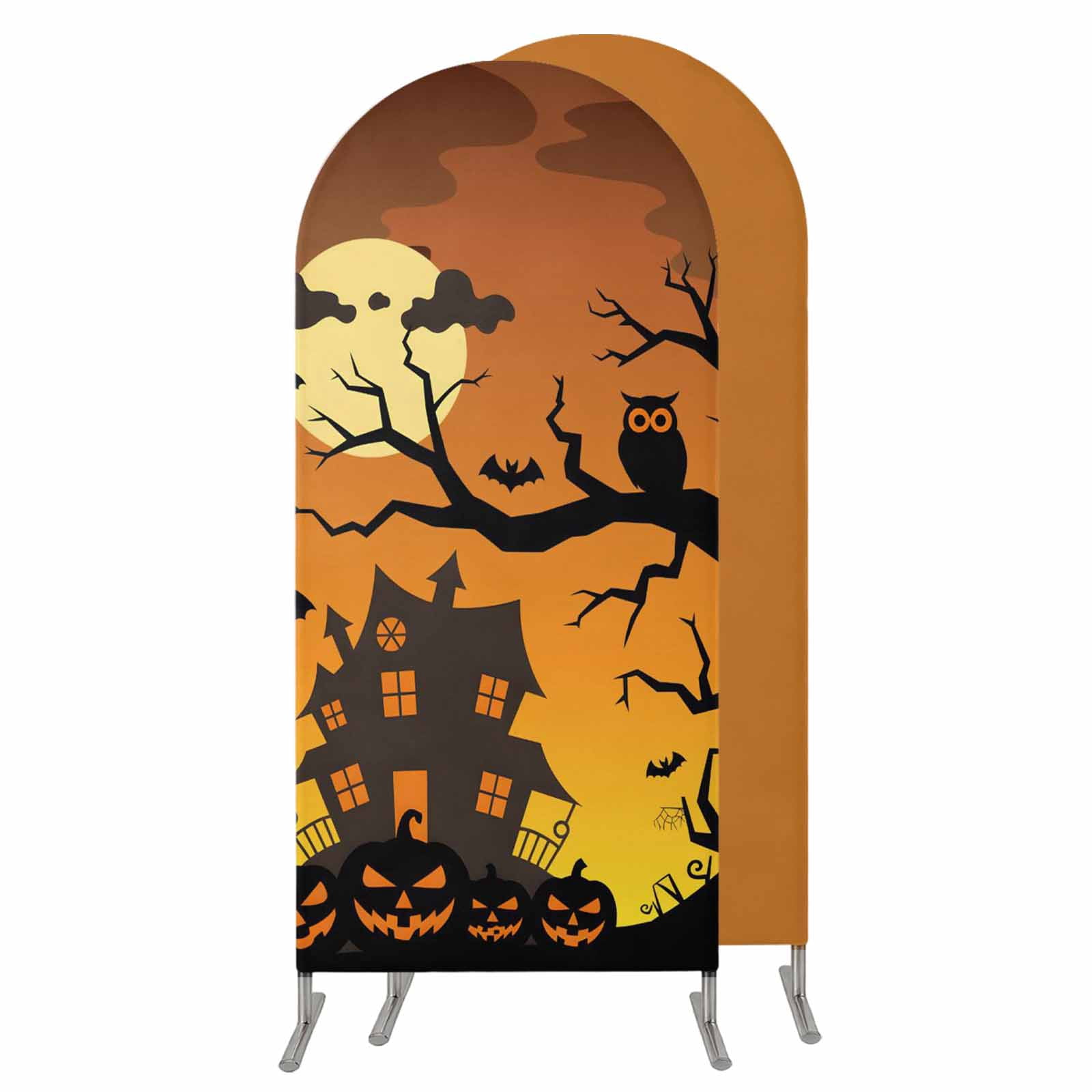 6.6FT Arch Backdrop Covers, Halloween Wedding Arch Cover Stretchy ...