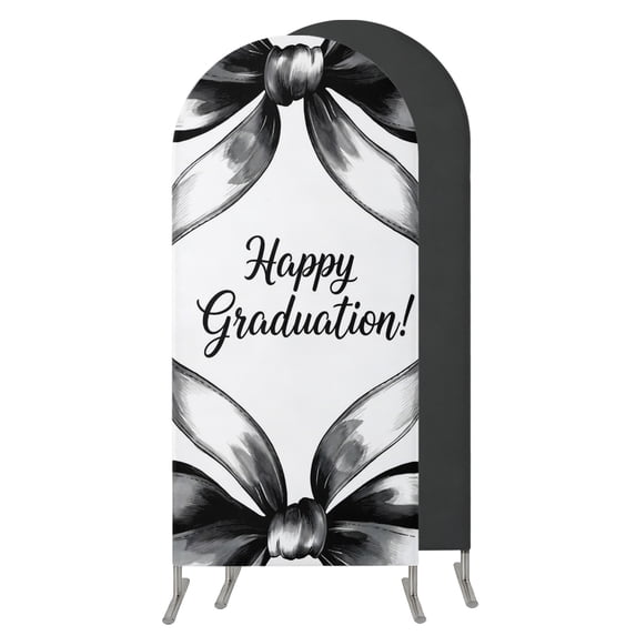 6.6FT Arch Backdrop Covers, Happy Graduation Wedding Arch Cover ...
