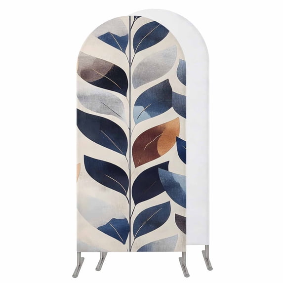 6.6FT Arch Backdrop Covers, Navy Blue Burnt Orange Wedding Arch Cover ...