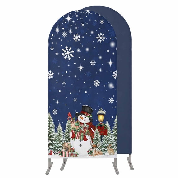 6.6FT Arch Backdrop Covers, Navy Blue Christmas Wedding Arch Cover ...