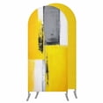 6.6FT Arch Backdrop Covers, Oil Painting Yellow Grey Wedding Arch Cover ...