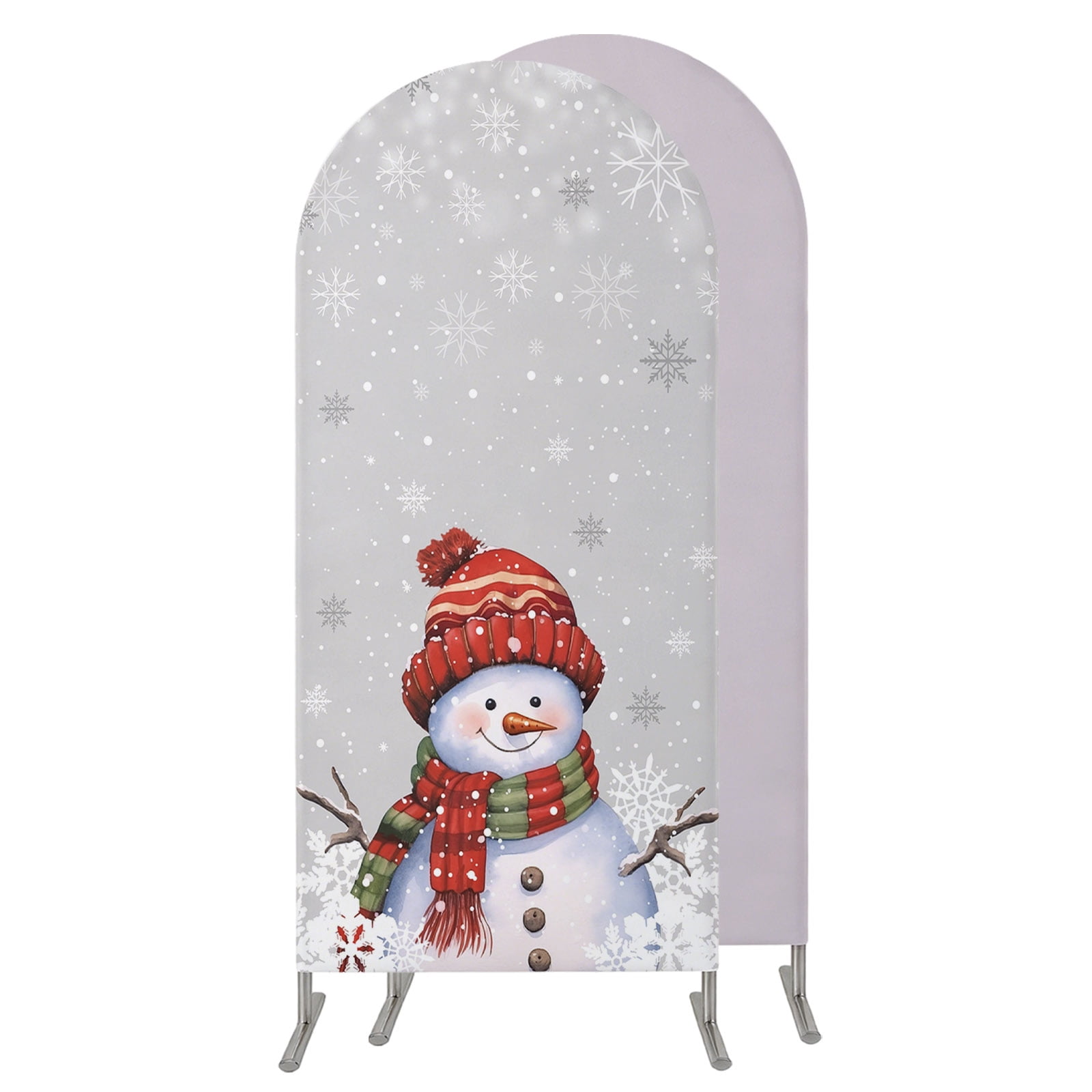 6.6FT Arch Backdrop Covers, Red Snowman Christmas Wedding Arch Cover ...