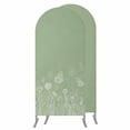 6.6FT Arch Backdrop Covers, Sage Green Wildflowers Wedding Arch Cover ...