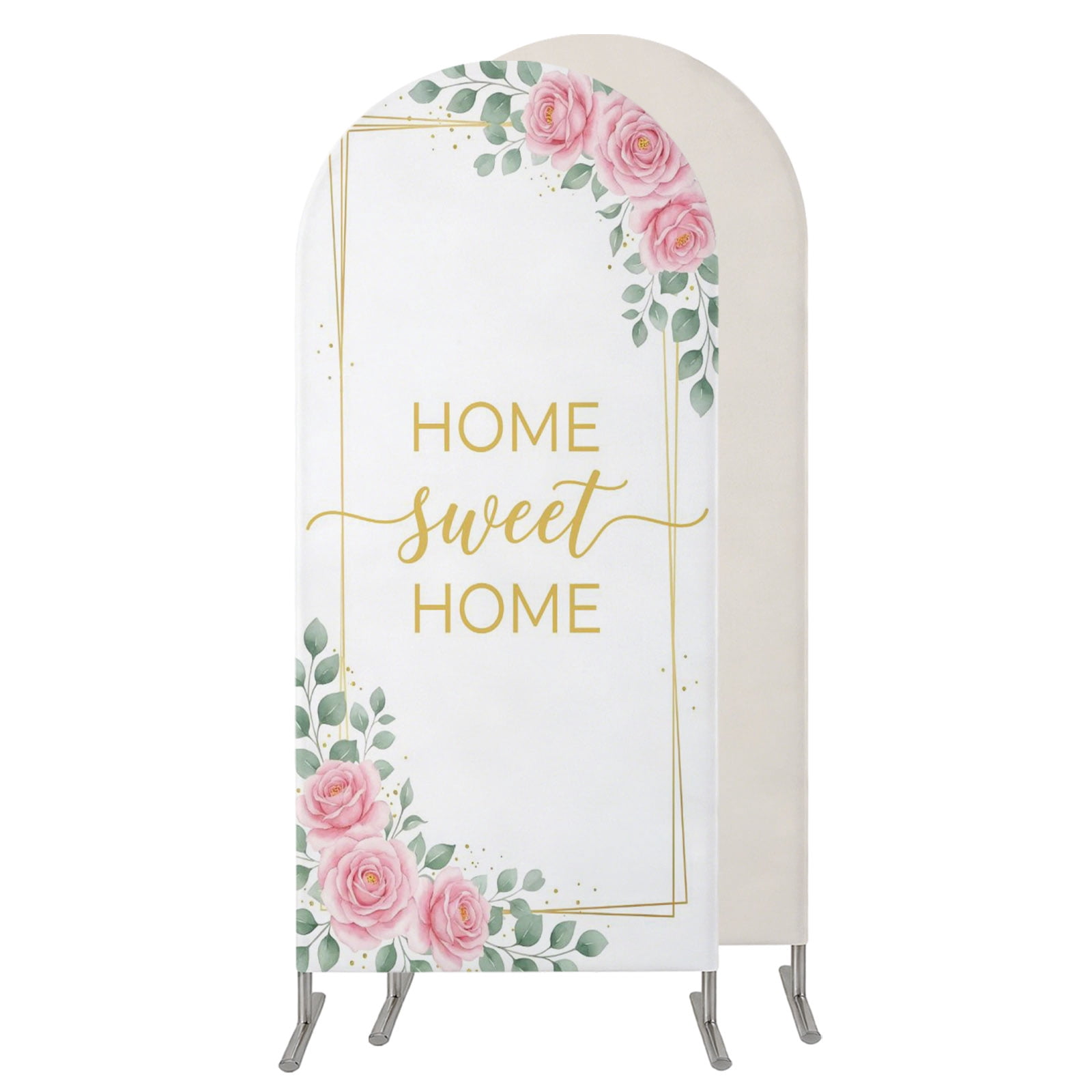 6.6FT Arch Backdrop Covers, Sweet HOME Wedding Arch Cover Stretchy ...