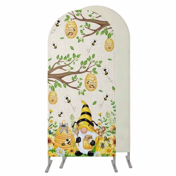 6.6FT Arch Backdrop Covers, Yellow Daisy Gnomes Wedding Arch Cover ...