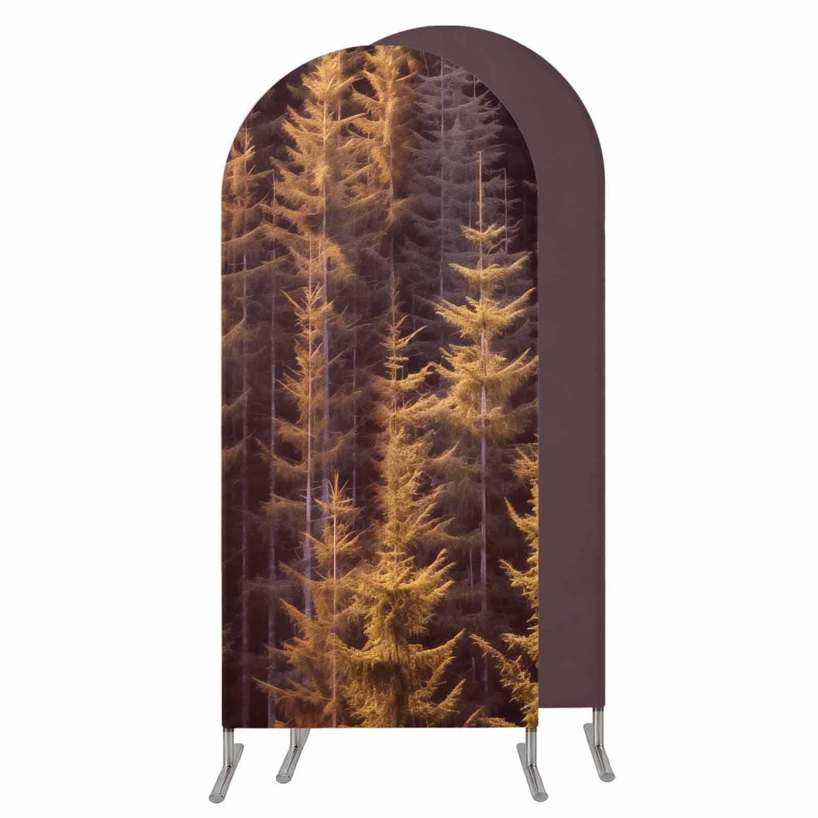 6.6FT Arch Backdrop Covers, Yellow Forest Wedding Arch Cover Stretchy ...