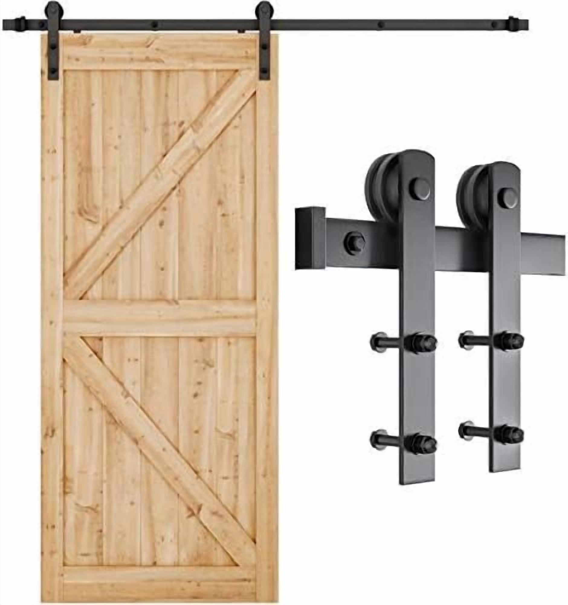 6.6FT Barn Door Hardware kit, Barn Door Track, Sliding Door Hardware ...
