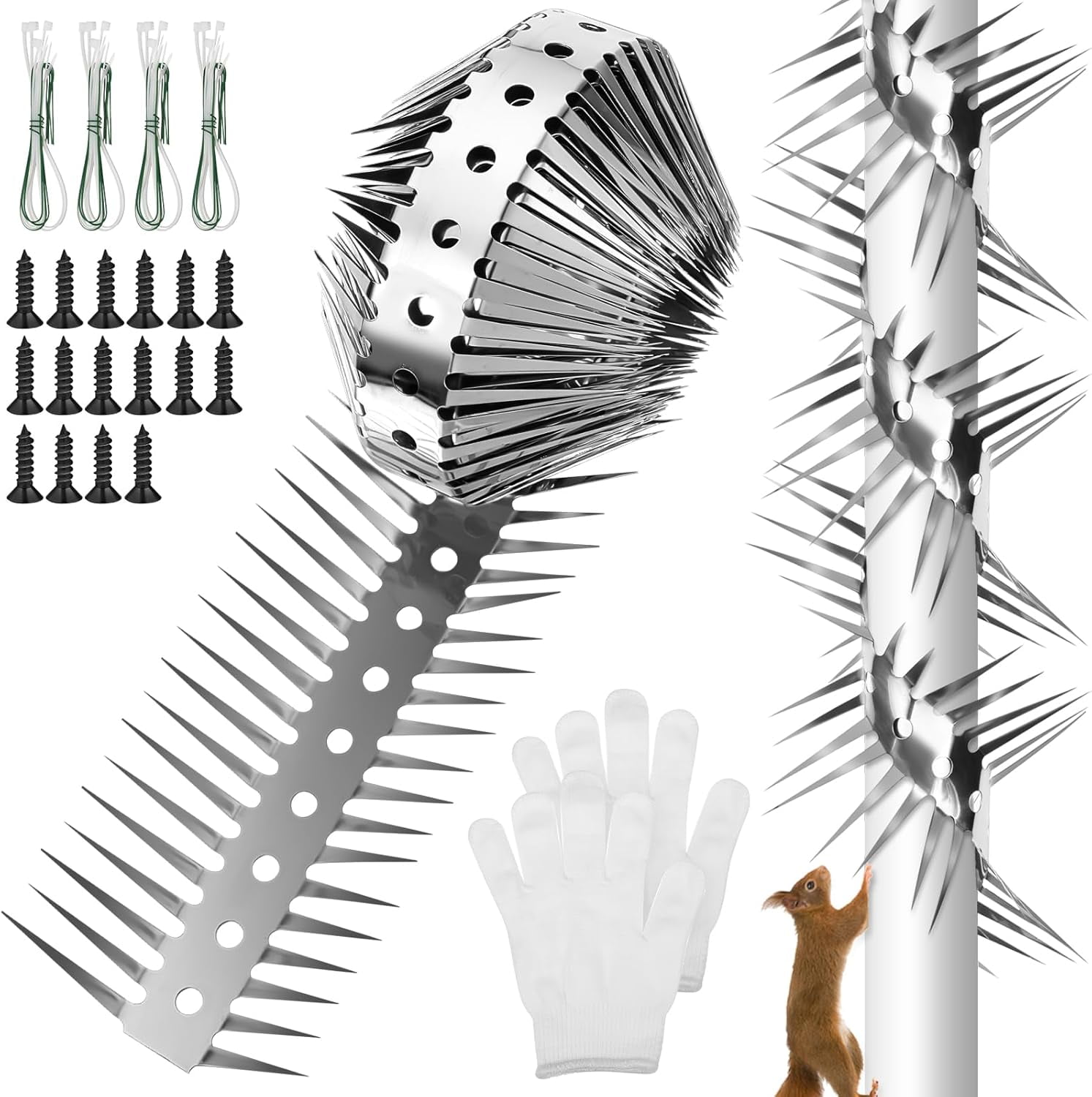 6.6FT Bird Spikes Pigeon Spikes Stainless Steel Squirrel Spikes Spike ...