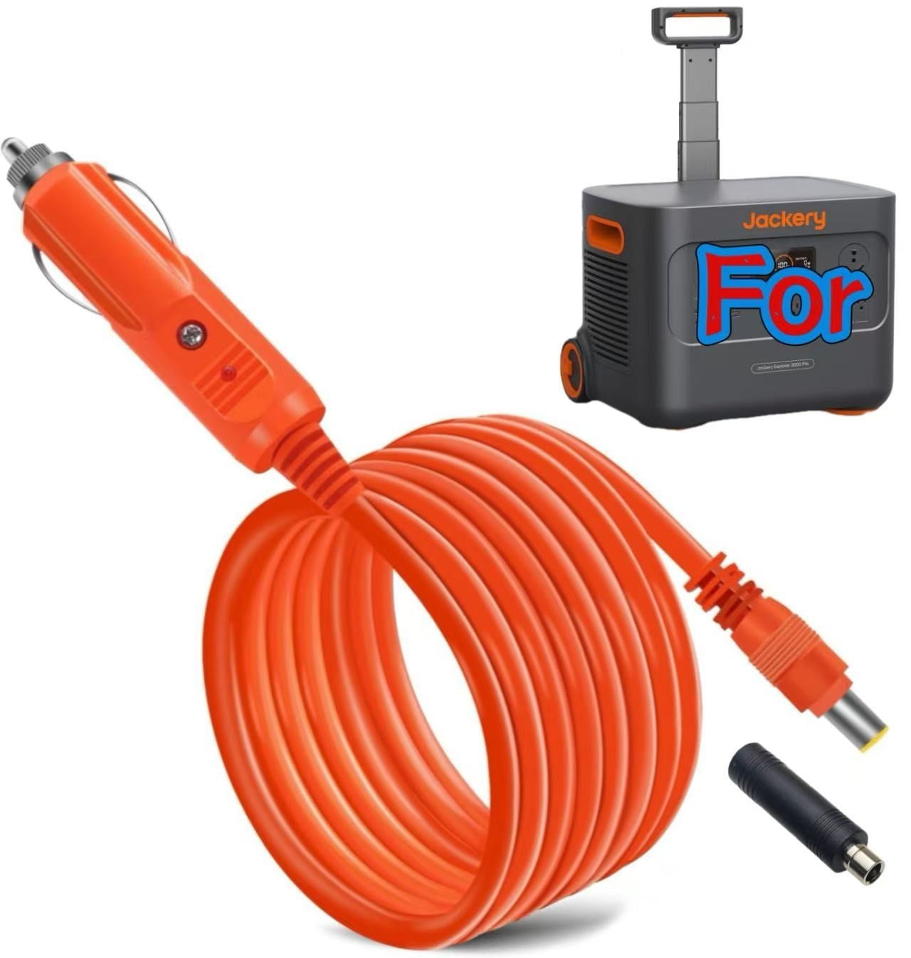 6.6FT Car Charging Cable For Jackery Power Station 3000Pro 2000Plus ...