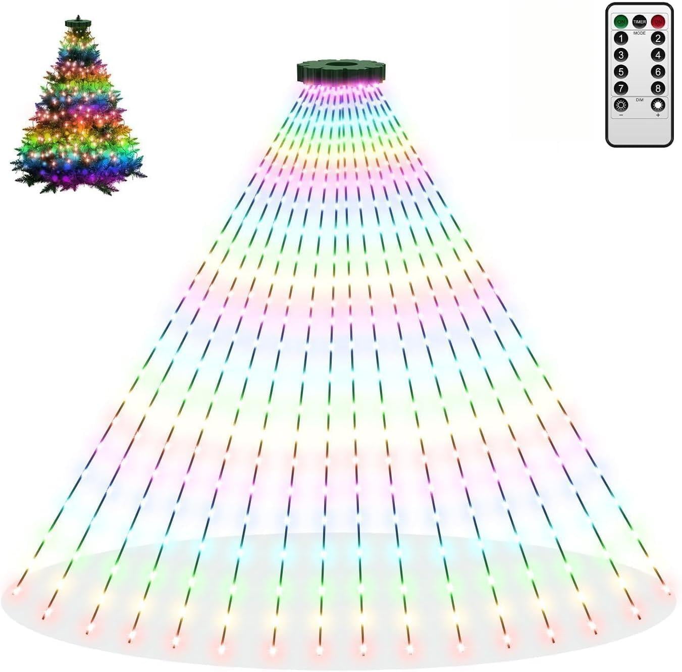 6.6FT Christmas Tree Lights, Fairy Xmas LED Light for 5-7FT Tree, with ...