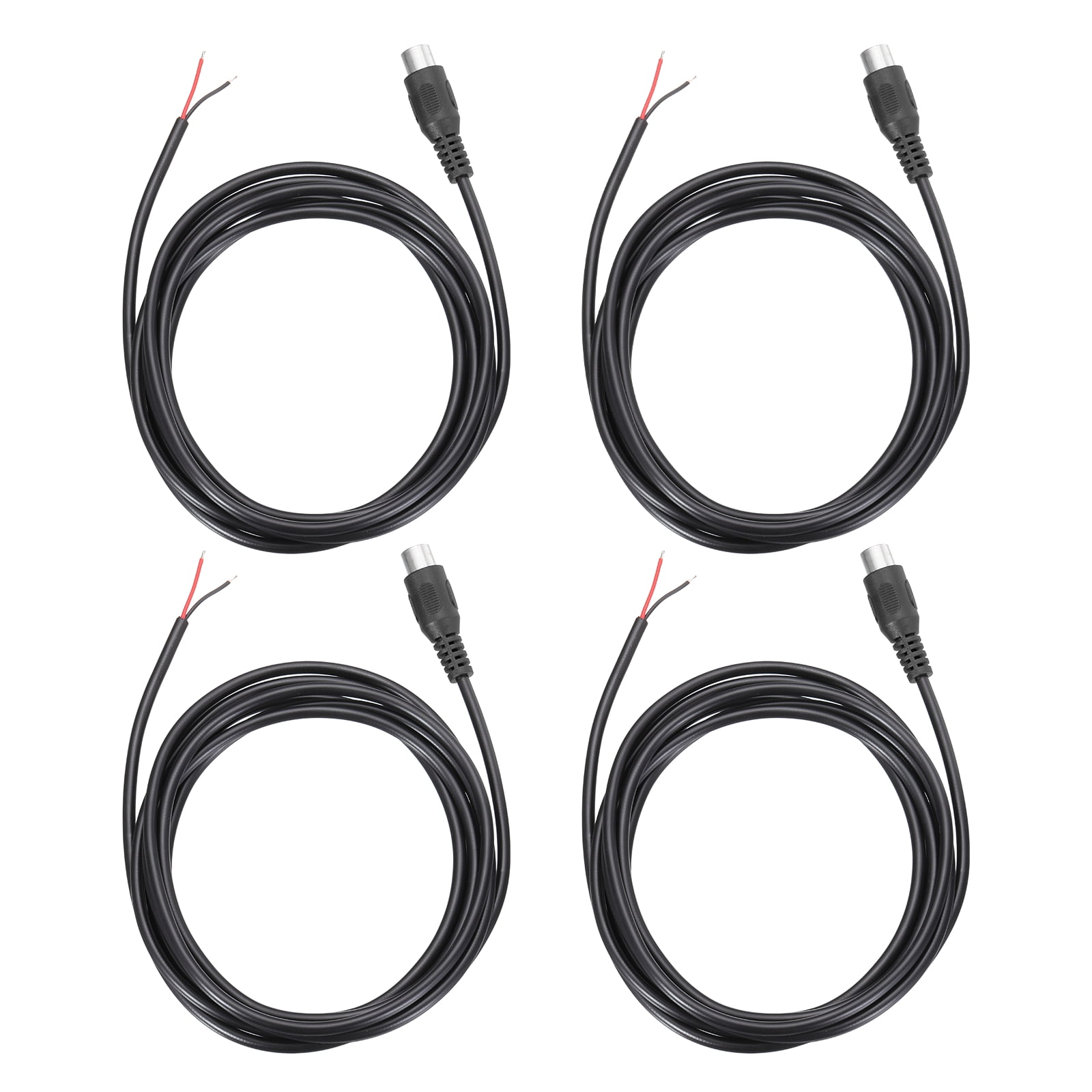 6.6FT RCA to Bare Wire Speaker Cable, 22AWG Replacement Black RCA ...