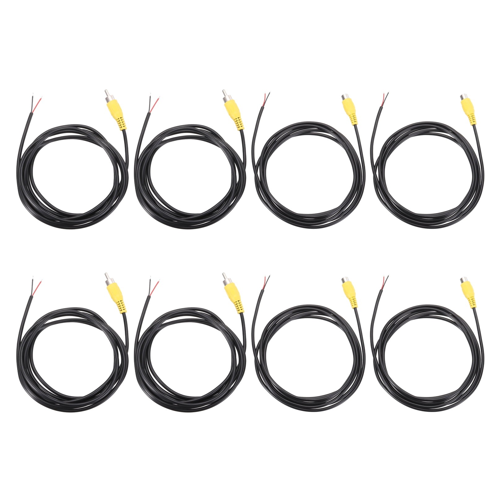 6.6FT RCA to Bare Wire Speaker Cable, 22AWG Replacement Yellow RCA Male ...