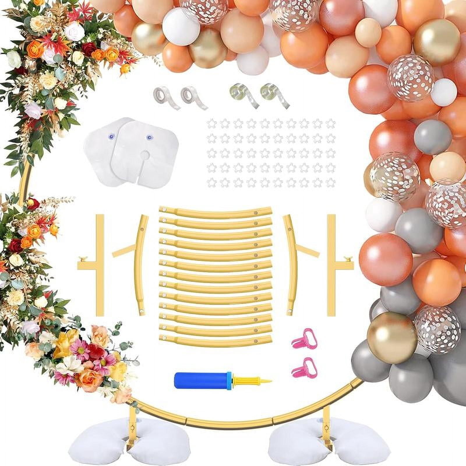 6.6FT Round Arch Stand kit Metal Circle Backdrop Stand Wedding Arches ...