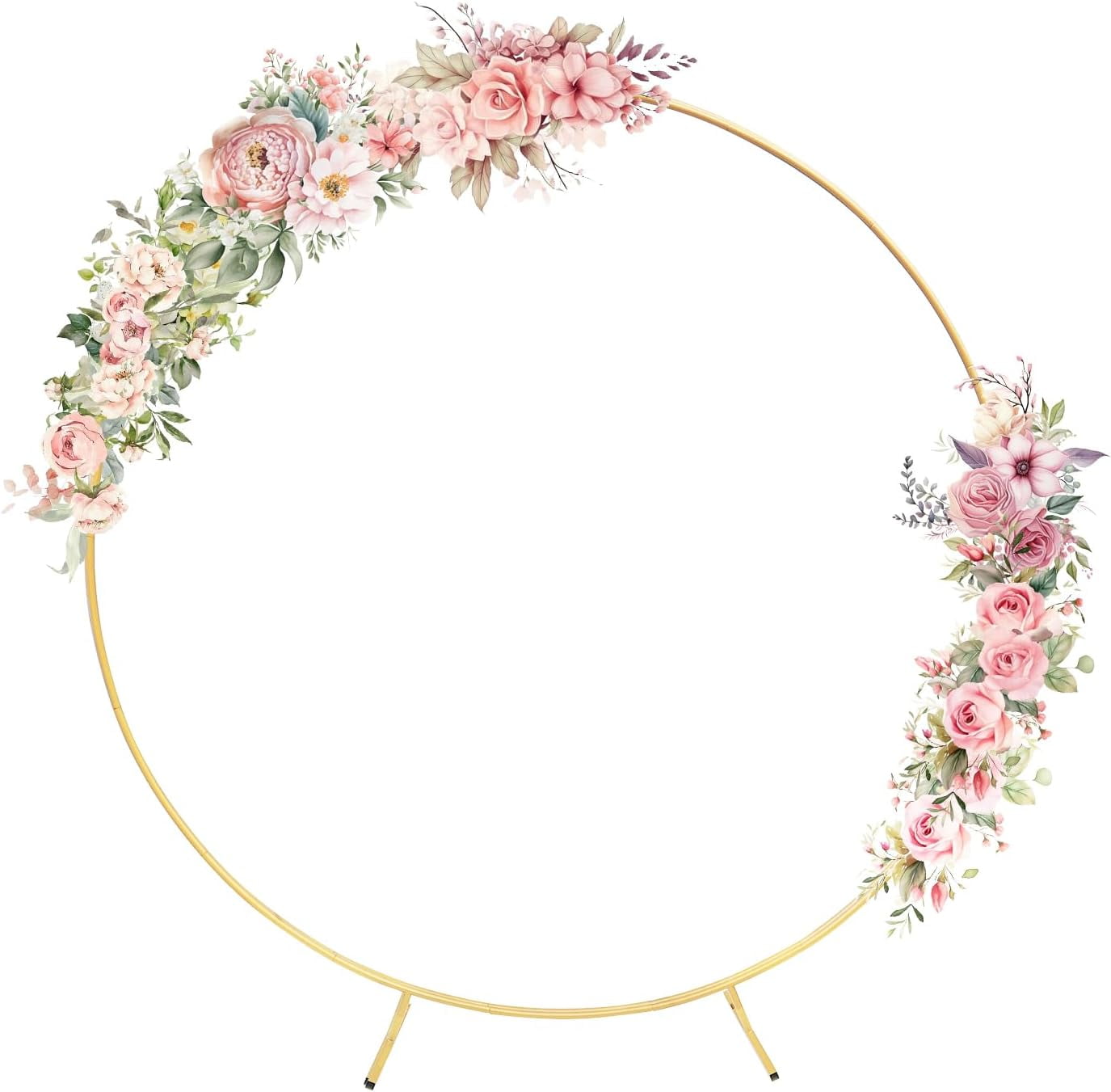 6.6FT Round Balloon Arch Stand kit Metal Circle Backdrop Stand Frame ...