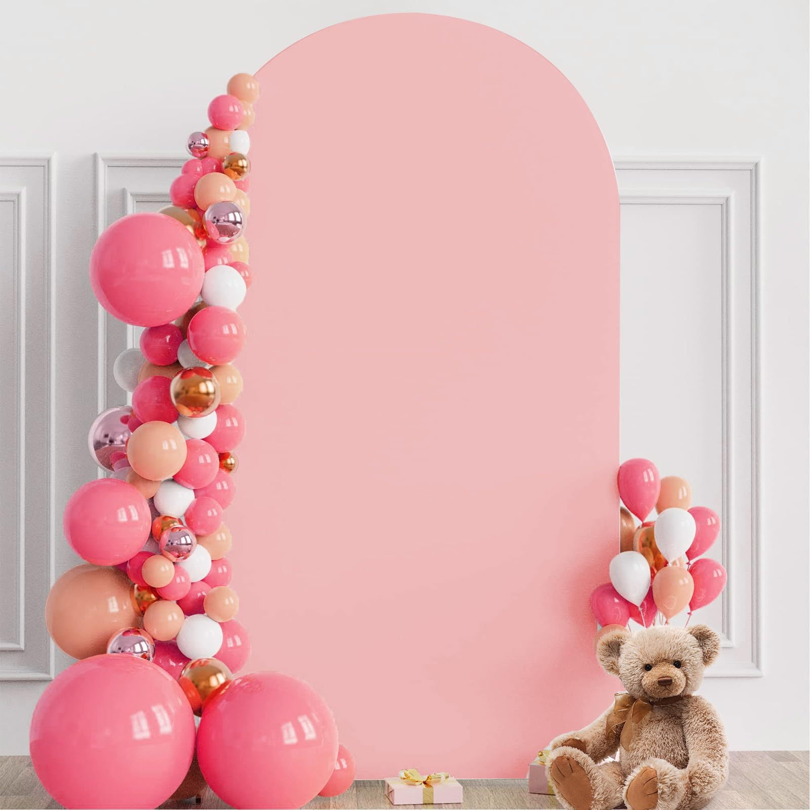 6.6FT Wedding Arch Cover Spandex Fitted Wedding Arch Stand Covers Round ...