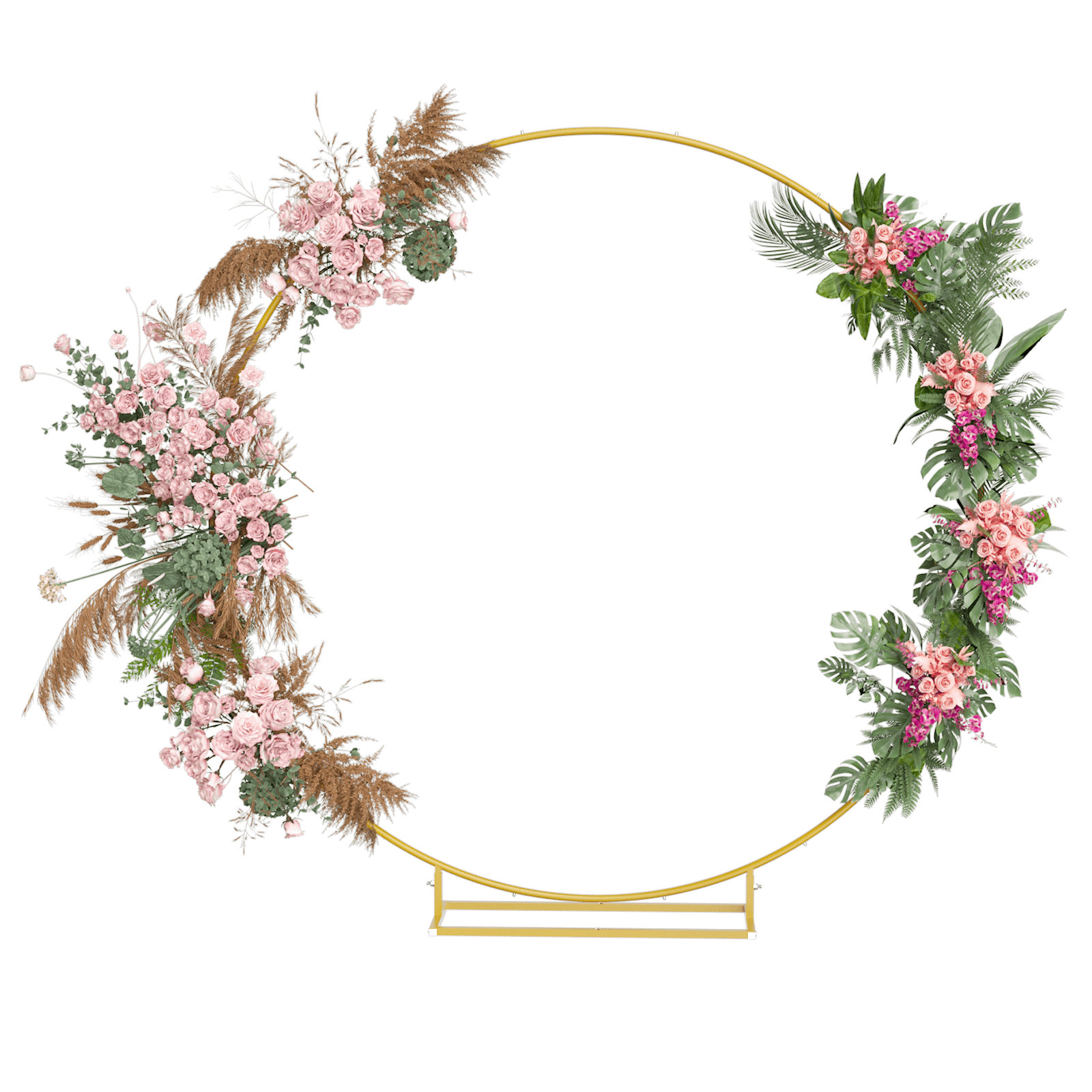 6.6FT Wedding Metal Round Balloon Arch with Garland Stand for Wedding ...