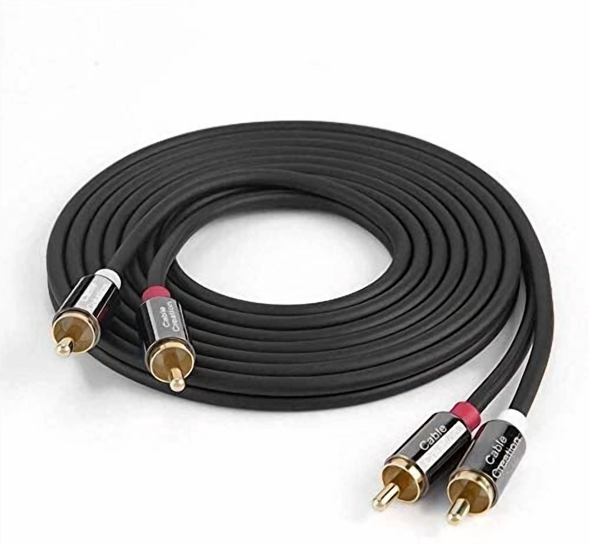 6.6Ft 2Rca Male To 2Rca Stereo Audio Subwoofer Cable For Speaker, Amp ...