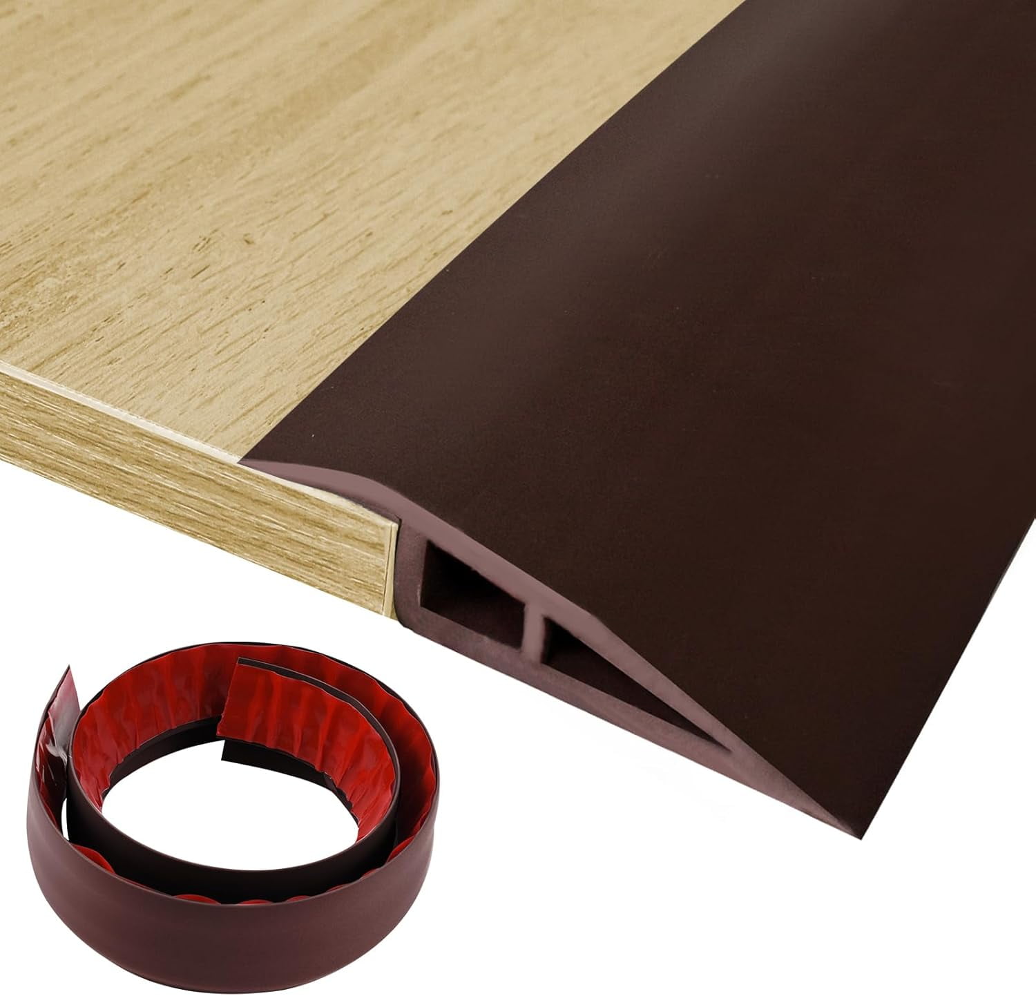 6.6Ft Self-Adhesive Floor Transition Strip - 1/2'' to 3/5'' Height ...