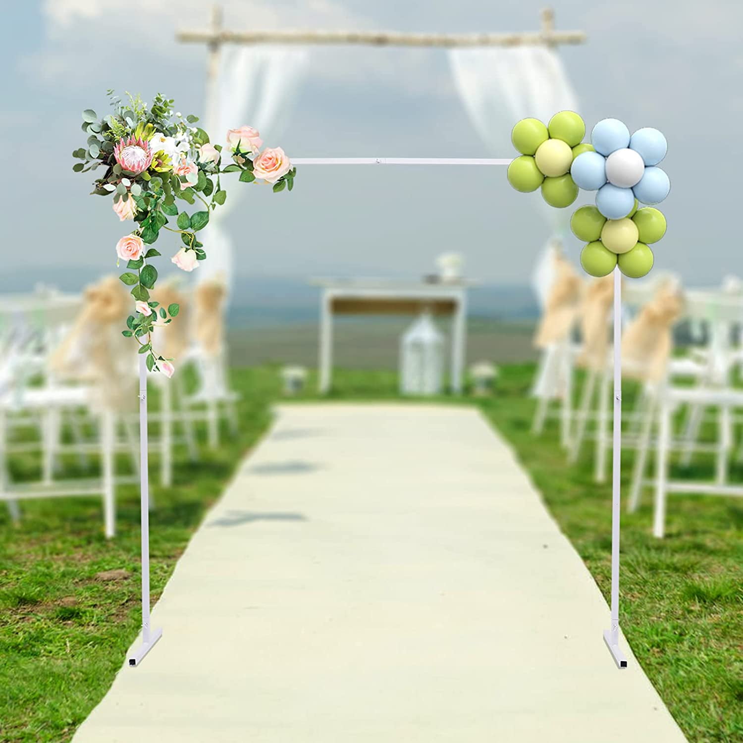 6.6X 6.6FT Wedding Arches Heavy Duty Pipe and Drape Kit for Ceremony ...