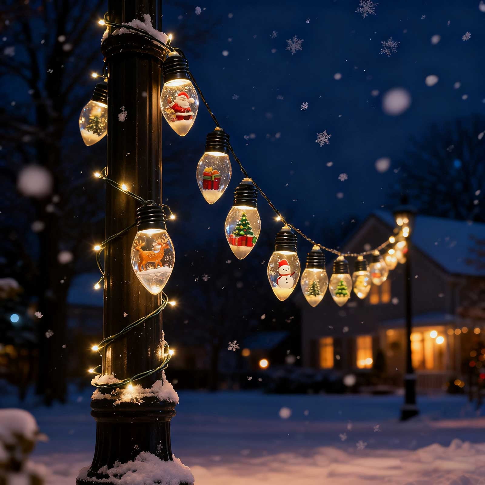 6.6ft 10 LED Globe Fairy String Lights, Battery Powered Warm White ...