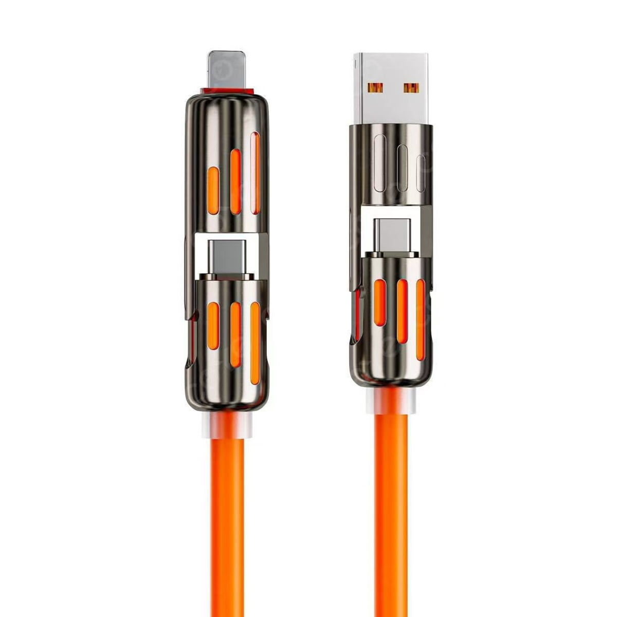 6.6ft 4-in-1 USB Charging Cable Fast Charging Max 60w for USB C/USB-A ...