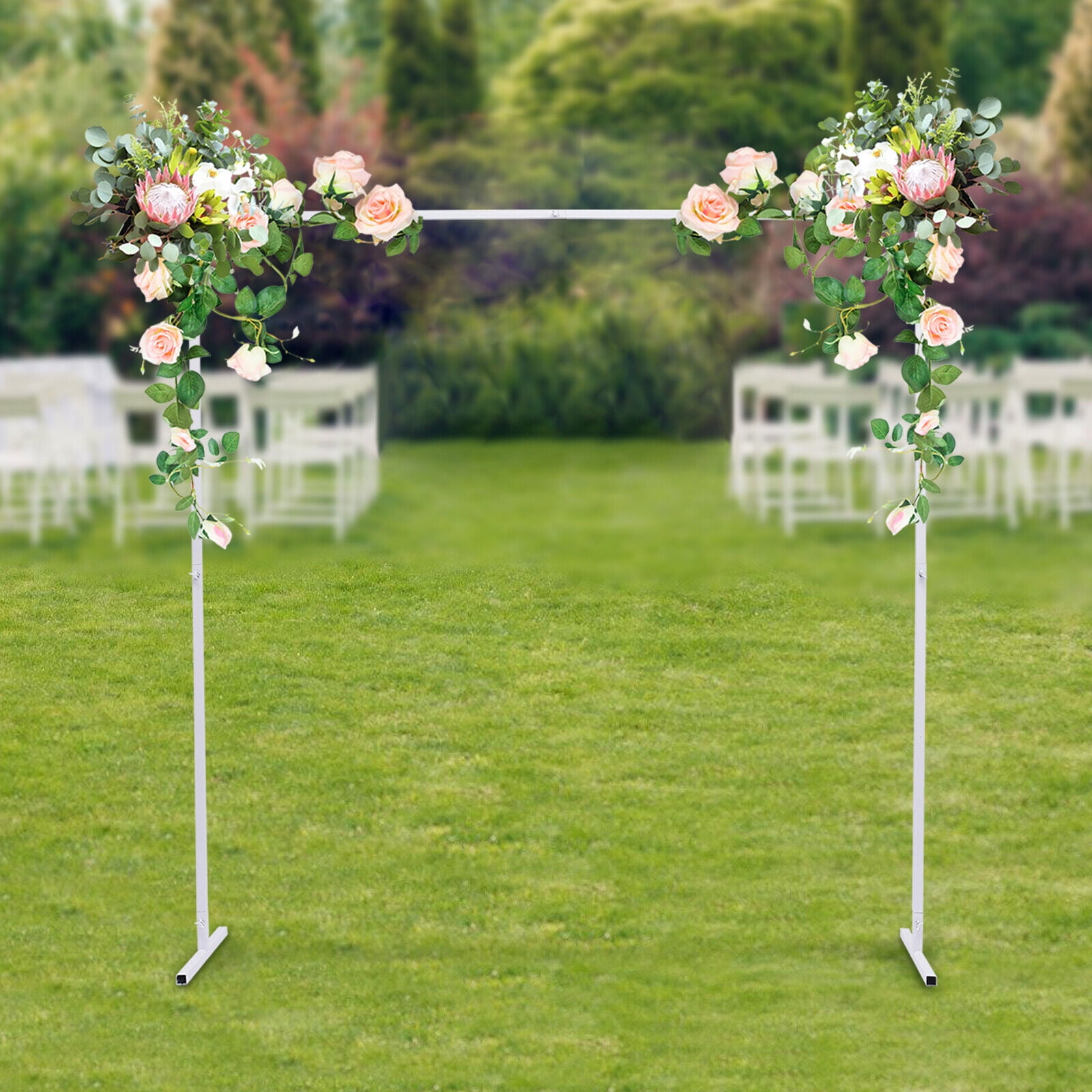 6.6ft Balloon Arch Stand Wedding Square Arch Backdrop Metal Stand Arch ...