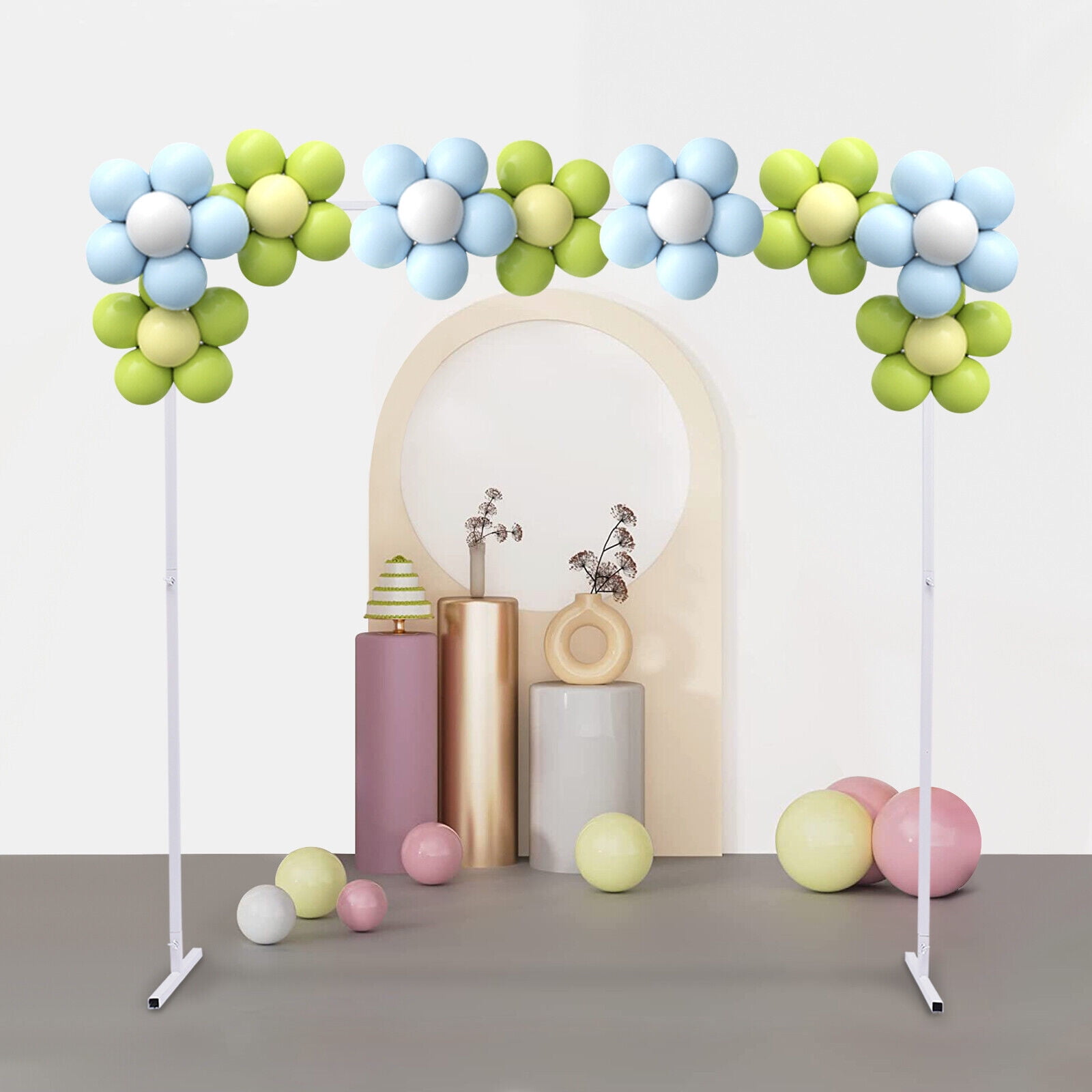 6.6ft Balloon Arch Stand Wedding Square Arch Backdrop Metal Stand Arch ...