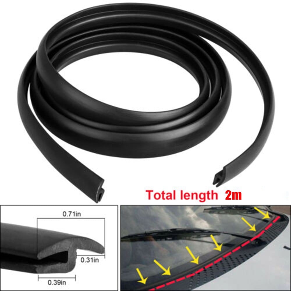 Universal 6.6ft Car Door Seal Strip, Rubber Edge for Window, Sunroofs, Engine Cover, Waterproof ...