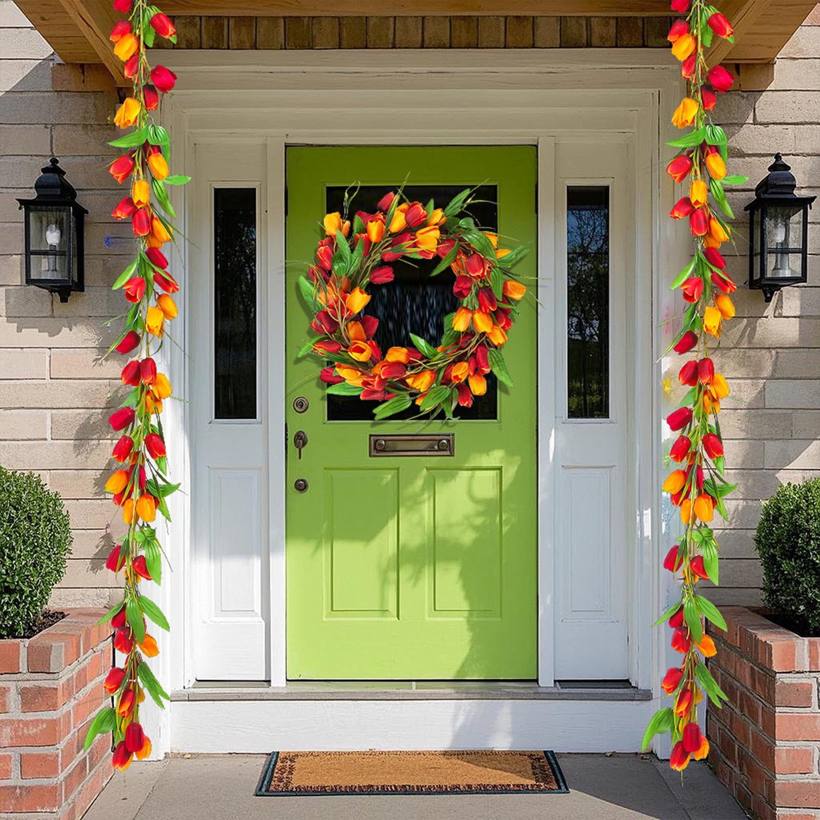 6.6ft Easter Tulip Garland, Spring Garland Easter Decorations Garland ...