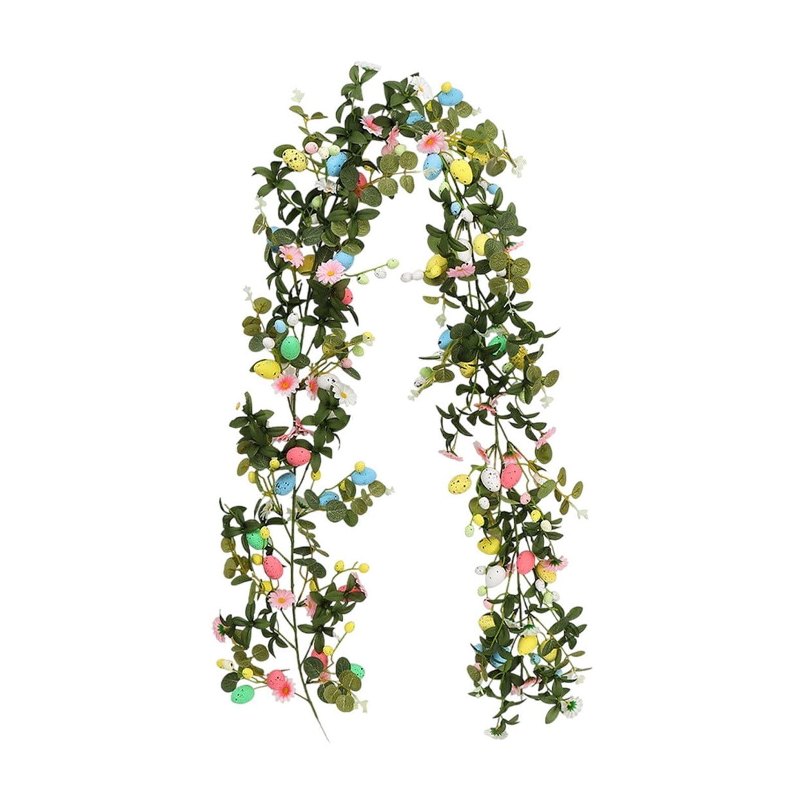 6.6ft Long Artificial Easter Egg and Mixed Berry Garland, Hanging ...