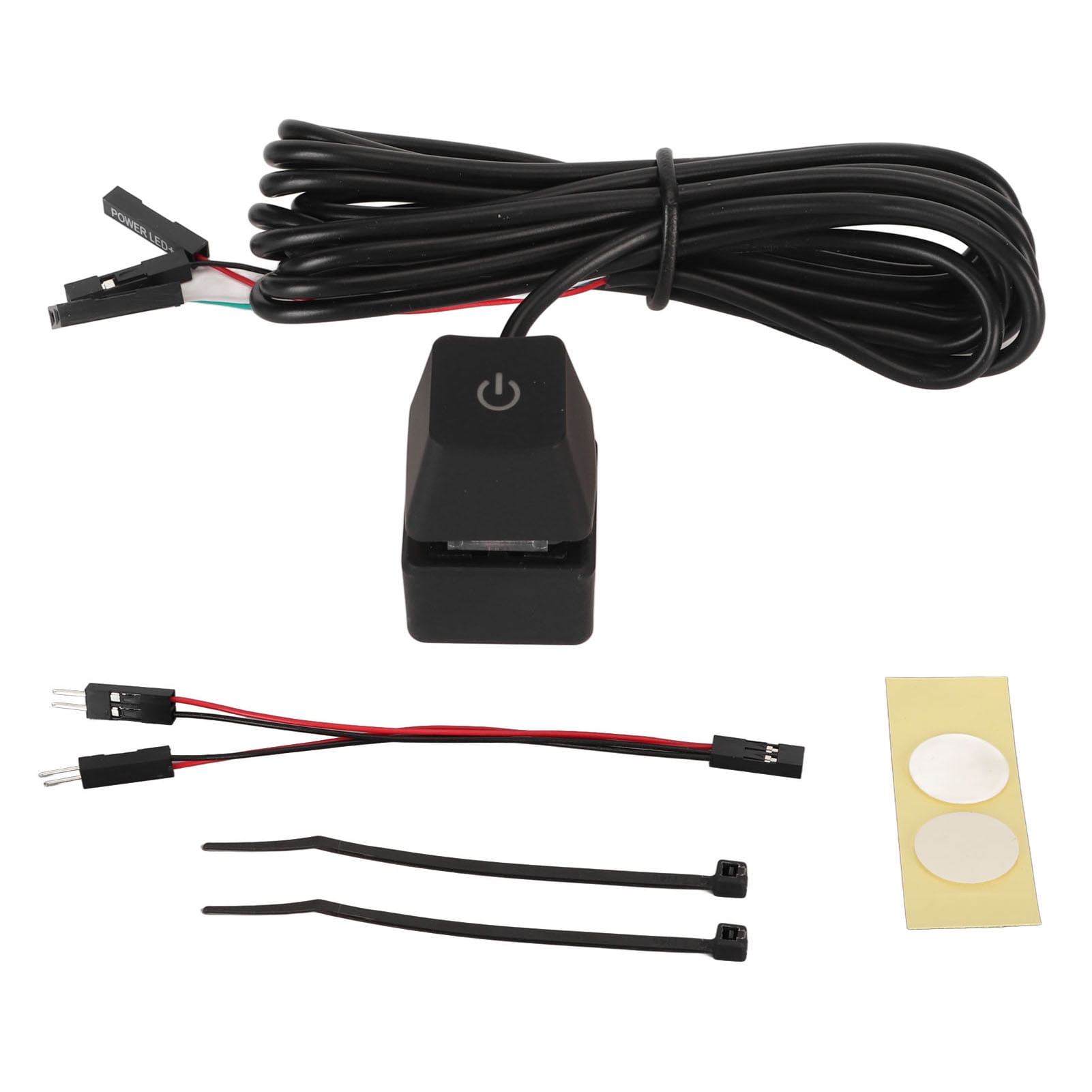 6.6ft PC Power Button with 7 Color Light Blue Switch Mechanical Keys ...