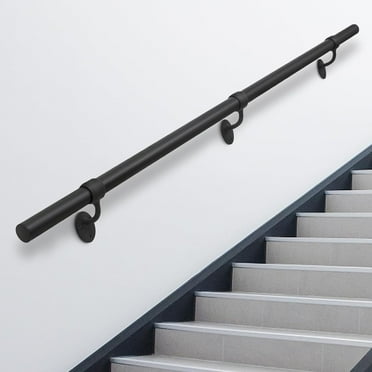 MONIPA U-Shape Matte Black Industrial Handrail for Indoor Outdoor ...