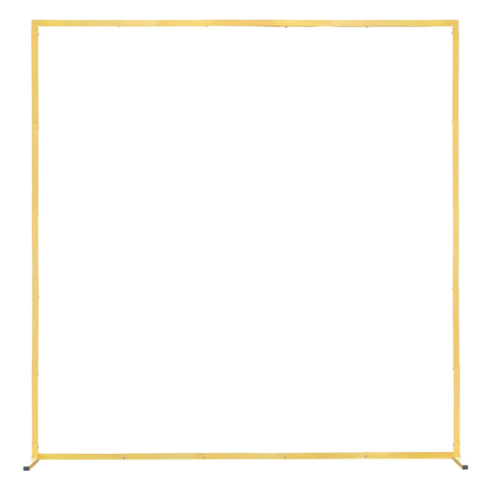 6.6x6.6ft Gold Square Metal Arch Backdrop Stand for Wedding Birthday ...