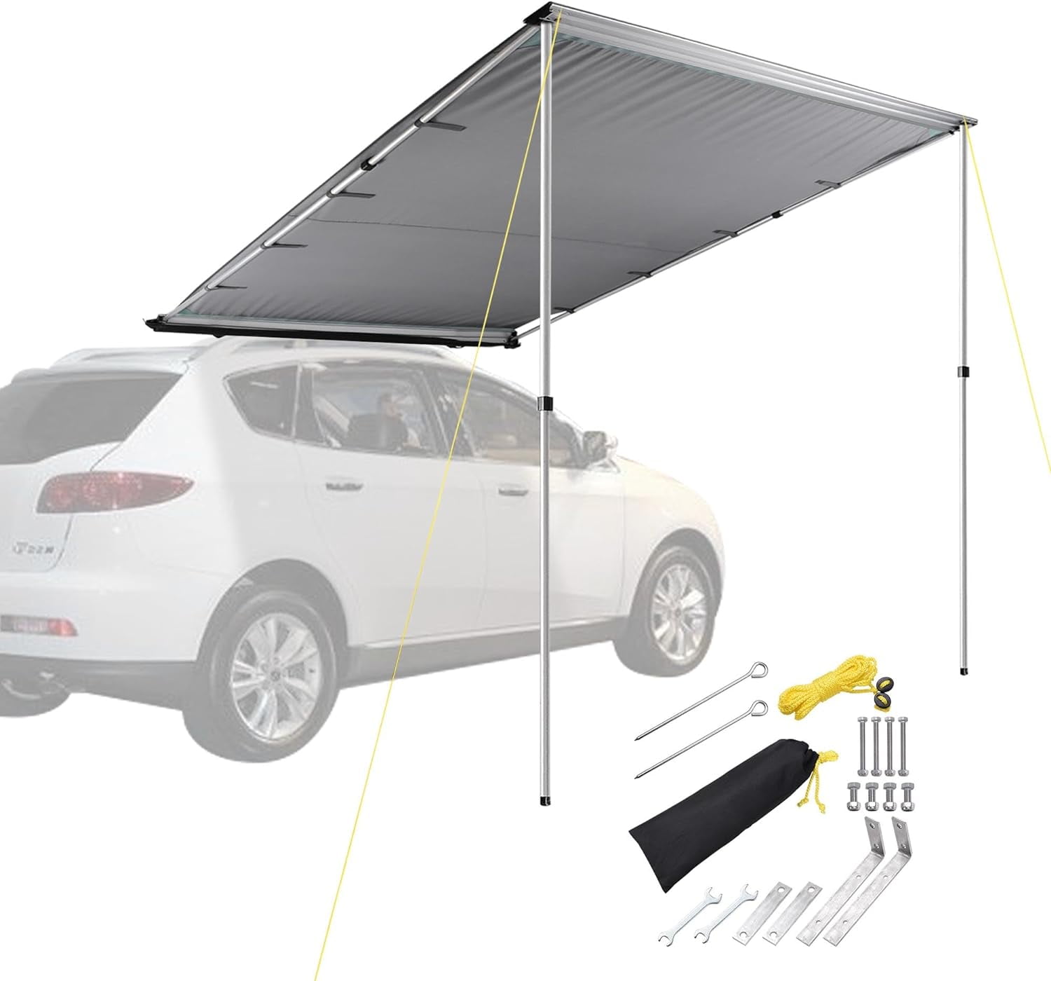 6.6x8.4Ft Car Side Awning SUV Truck Vehicle Awning Rooftop Pull Out ...
