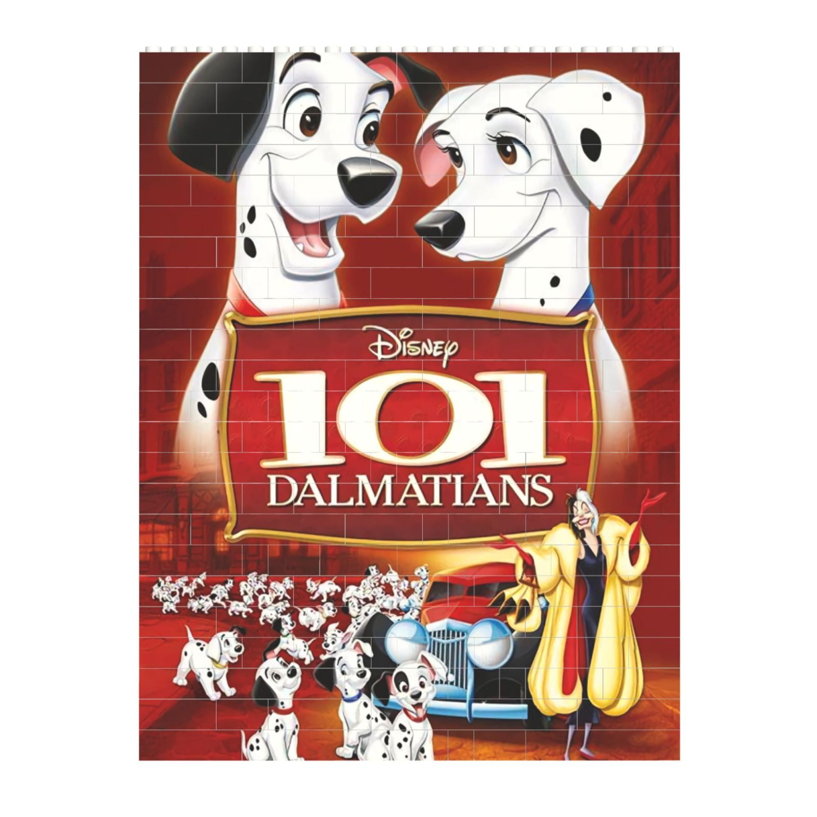 6.6x8.8 In 101 Dalmatians Building Blocks Puzzle, ABS Safety Material ...