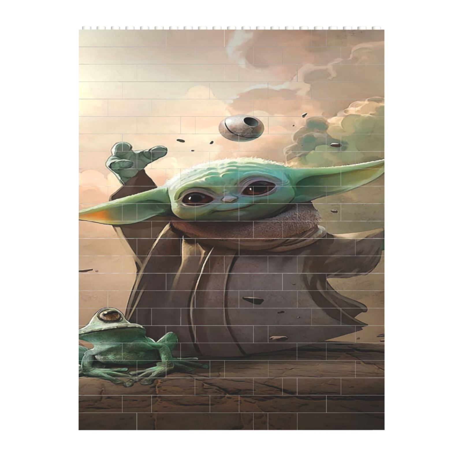 6.6x8.8 In Baby Yoda Building Blocks Puzzle, ABS Safety Material, Kid's ...