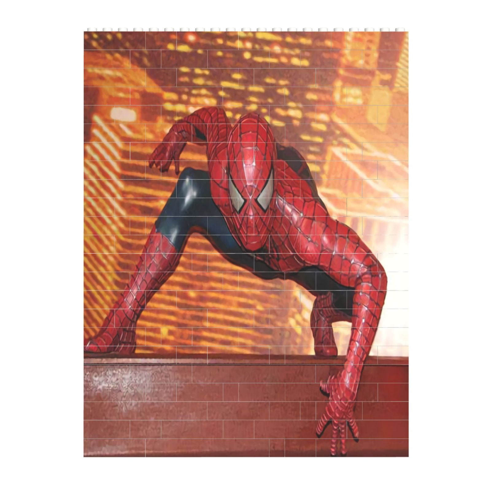 6.6x8.8 In Spider Man Building Blocks Puzzle, ABS Safety Material, Kid ...