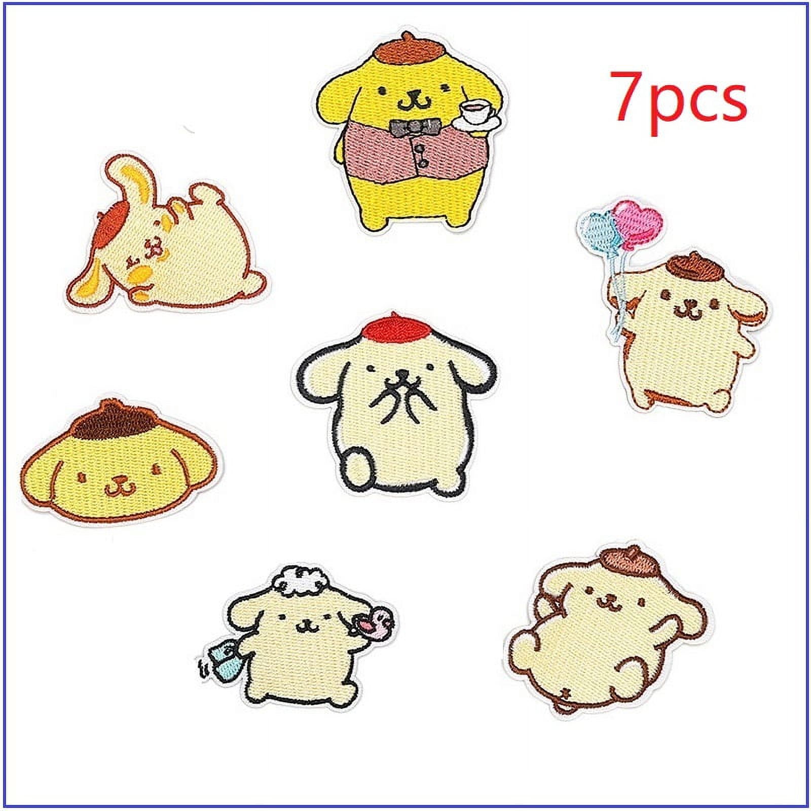 6/7/10Pcs Anime Cinnamoroll Pochacco Pompom Purin Kwaii Applique For ...