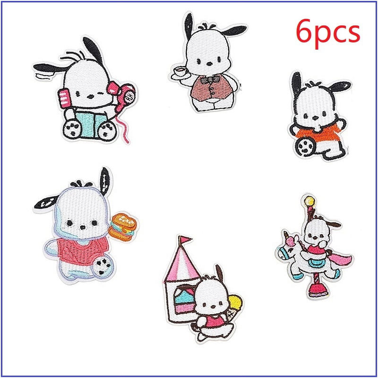 6/7/10Pcs Anime Cinnamoroll Pochacco Pompom Purin Kwaii Applique For ...