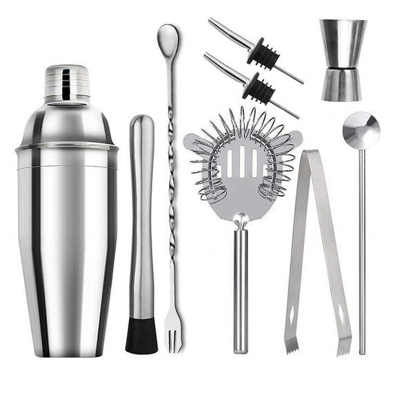 6/7/10pcs Stainless Steel Cocktail Shaker Bartending Tools Bartender ...