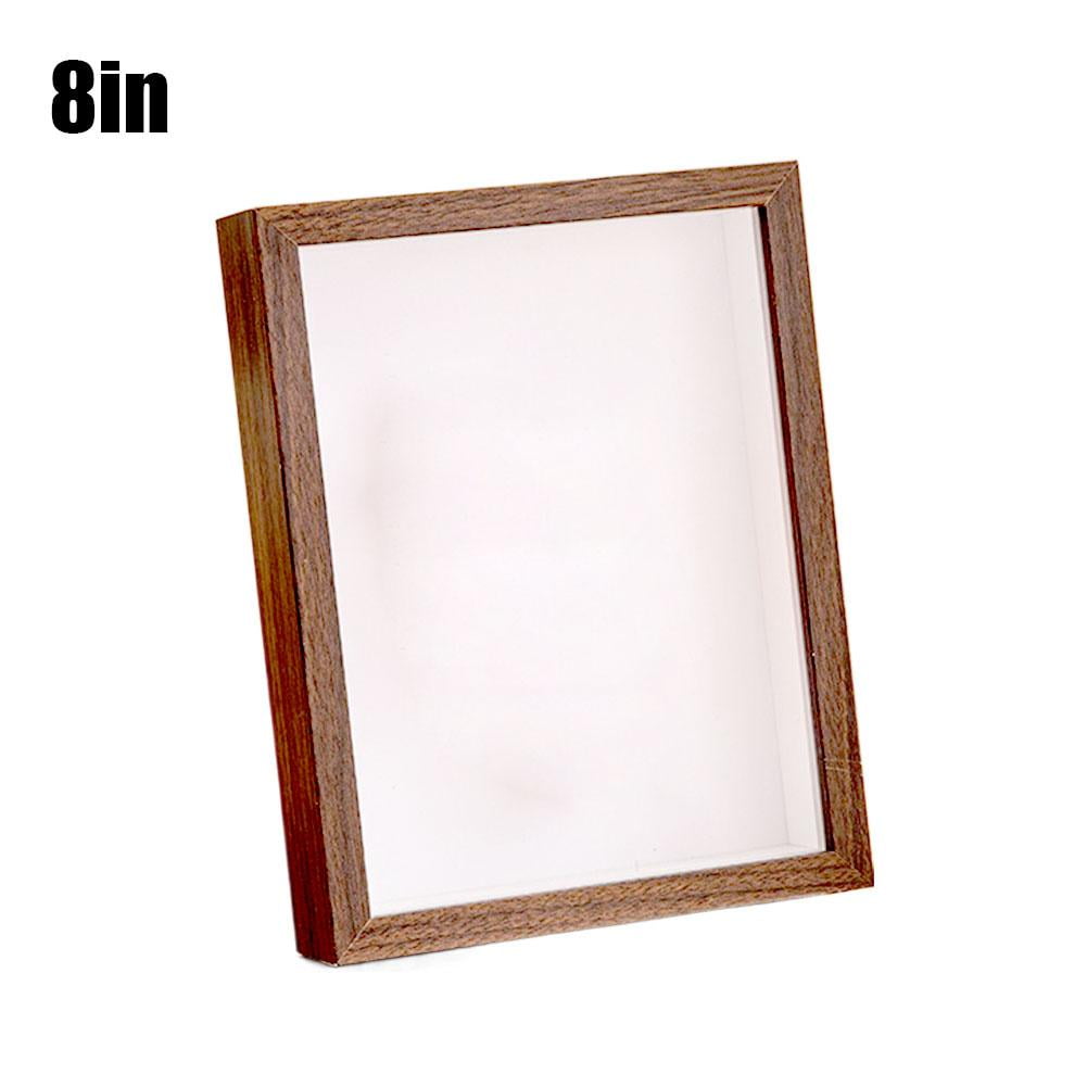 6/7/8inch Mini Shadow Box Frame Display Case, Wood White/Black/Brown ...