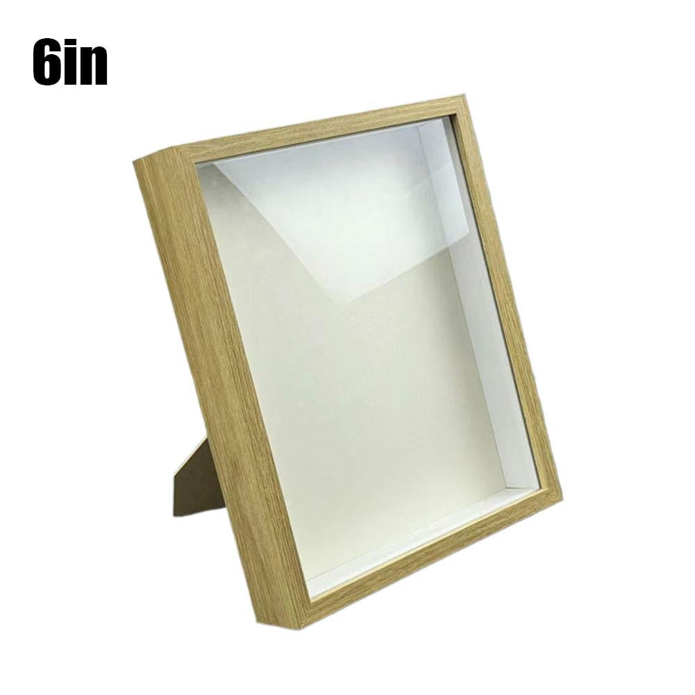 6/7/8inch Mini Shadow Box Frame Display Case, Wood White/Black/Brown ...
