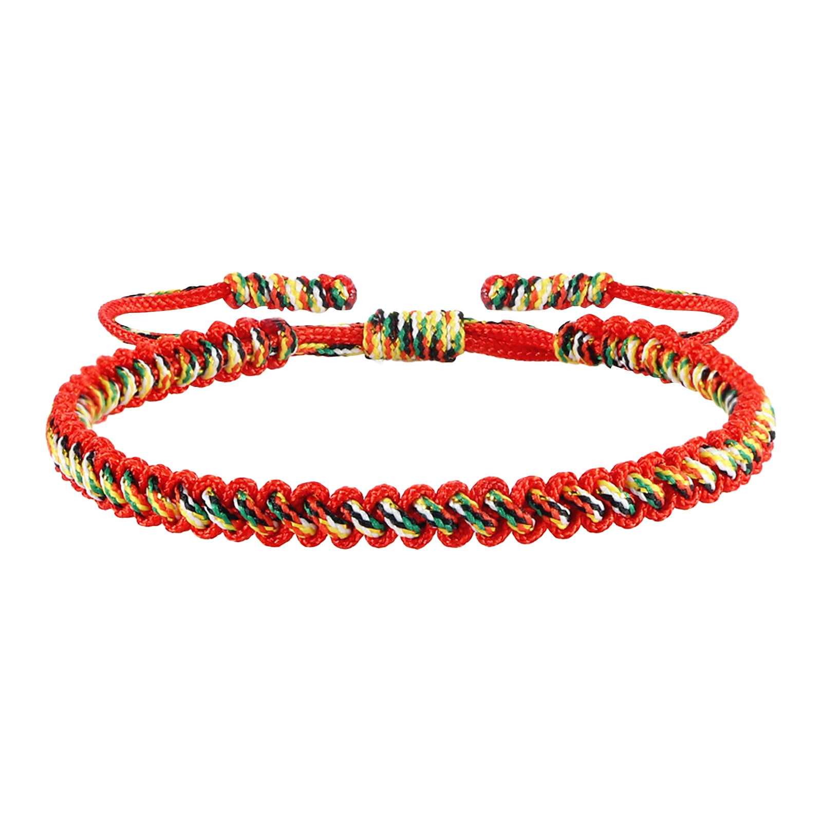 6.7-9.8 Inch Adjustable String Bracelet Woven Rope Knot Bracelets ...