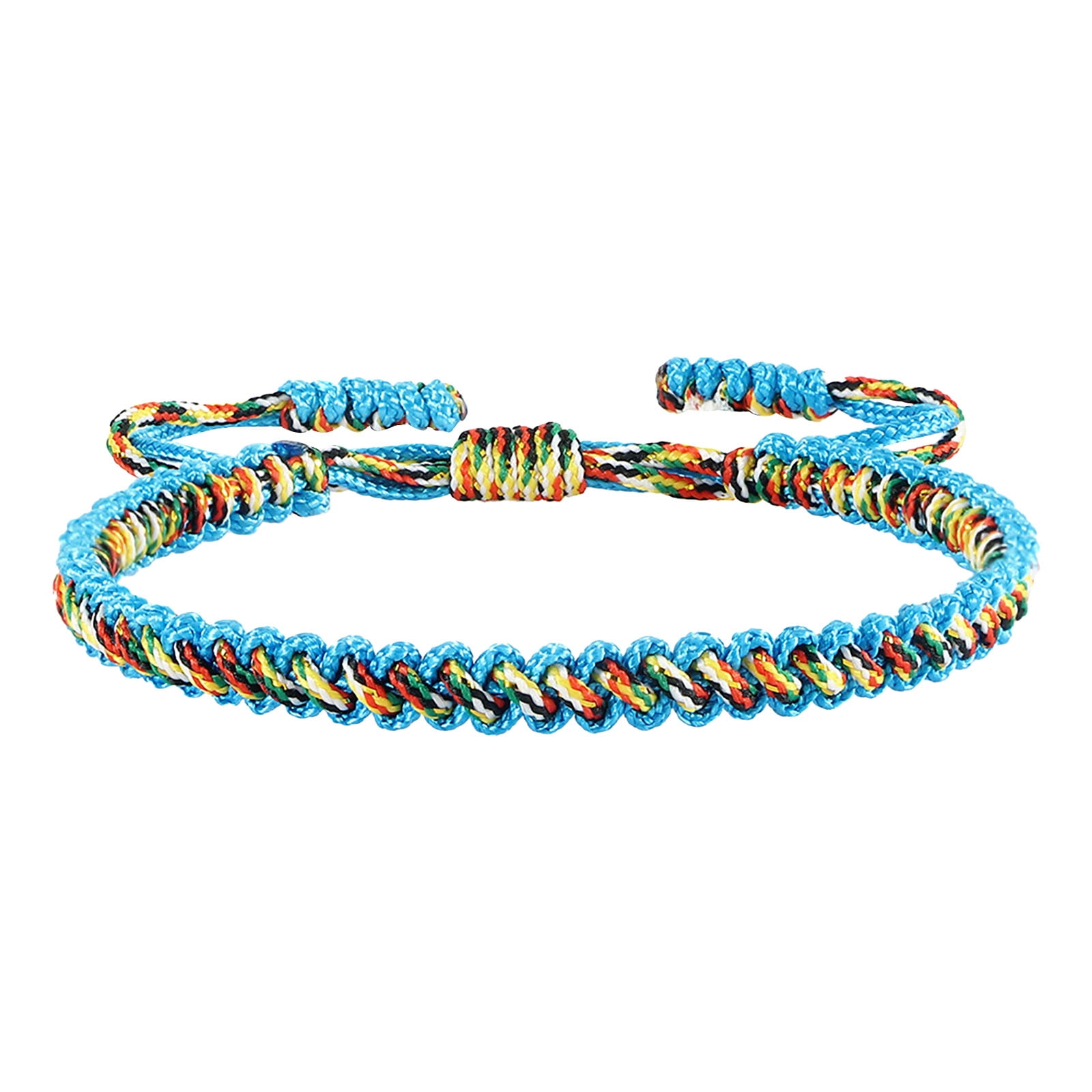 6.7-9.8 Inch Adjustable String Bracelet Woven Rope Knot Bracelets ...