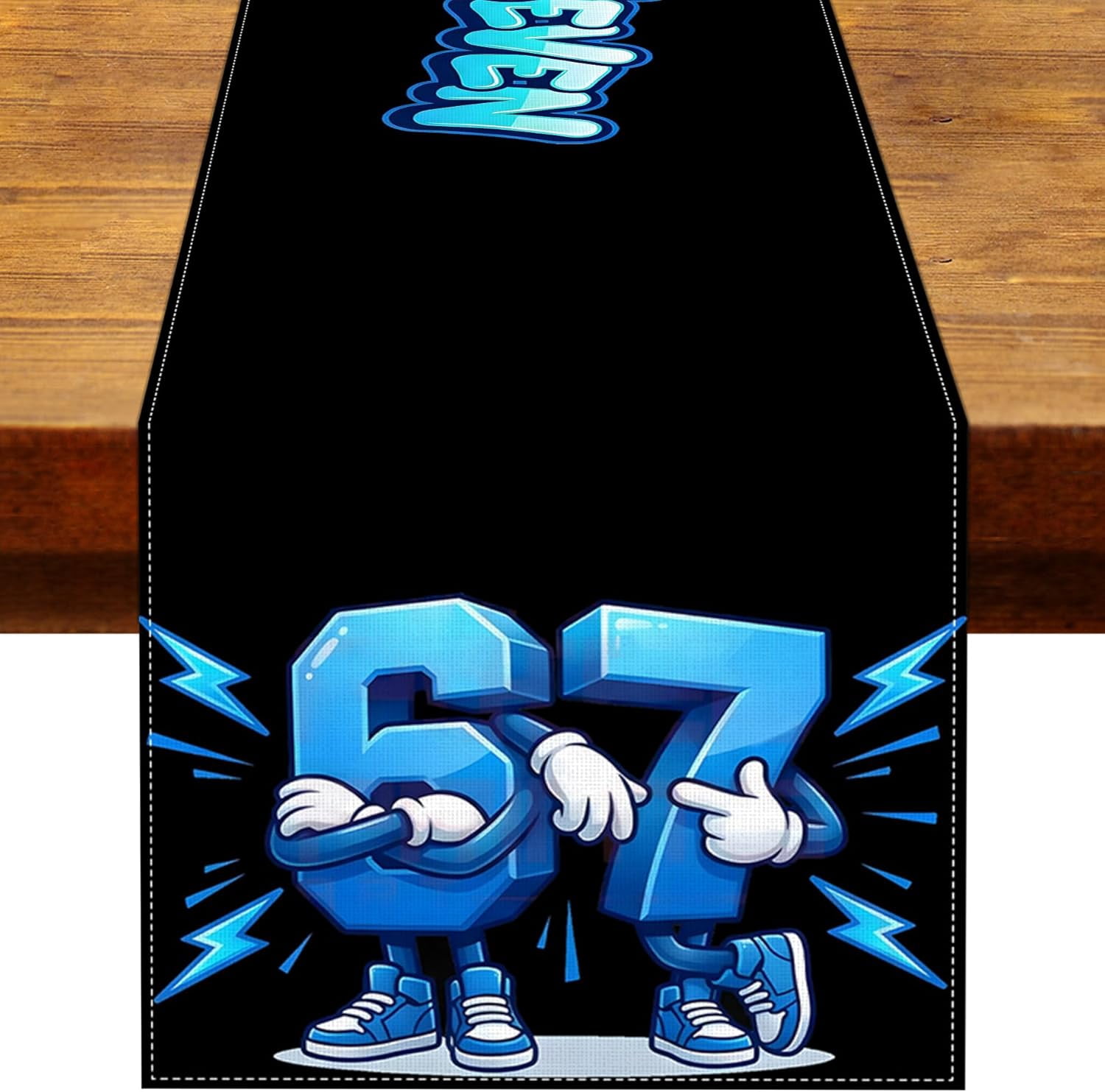 6 7 Birthday Party Decorations Six Seven Table Runner Funny Italian ...