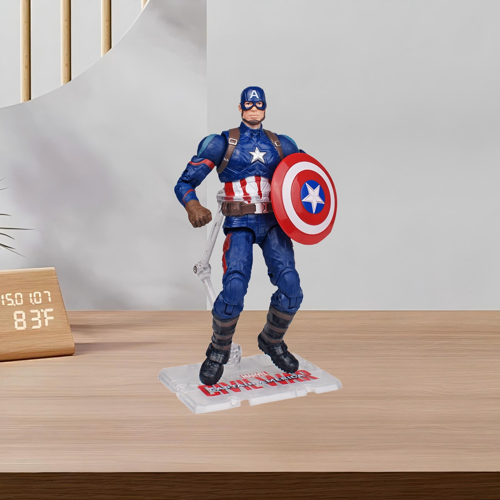 6.7" Captain America Hero Action Figure – Movable Joints, Iconic Shield ...