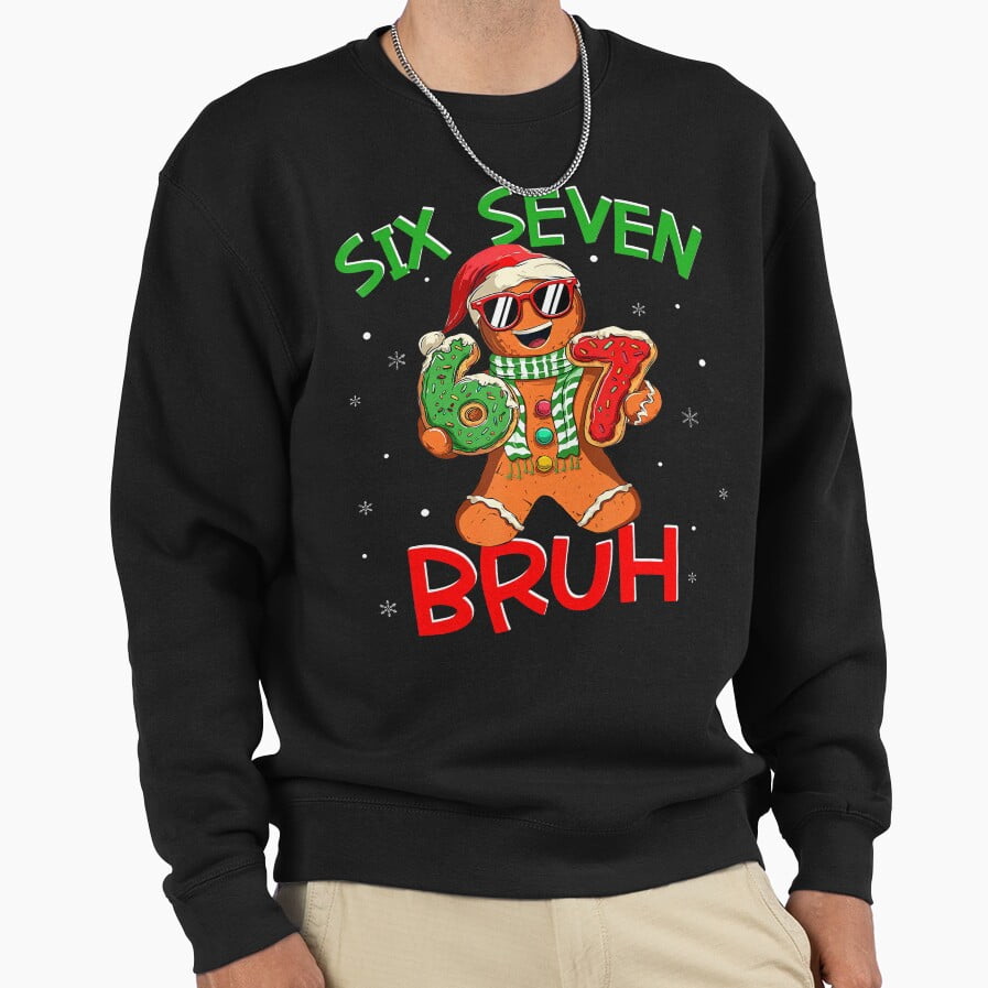 6 7 Christmas Meme Gingerbread Man Funny Retro Aesthetic Graphic ...